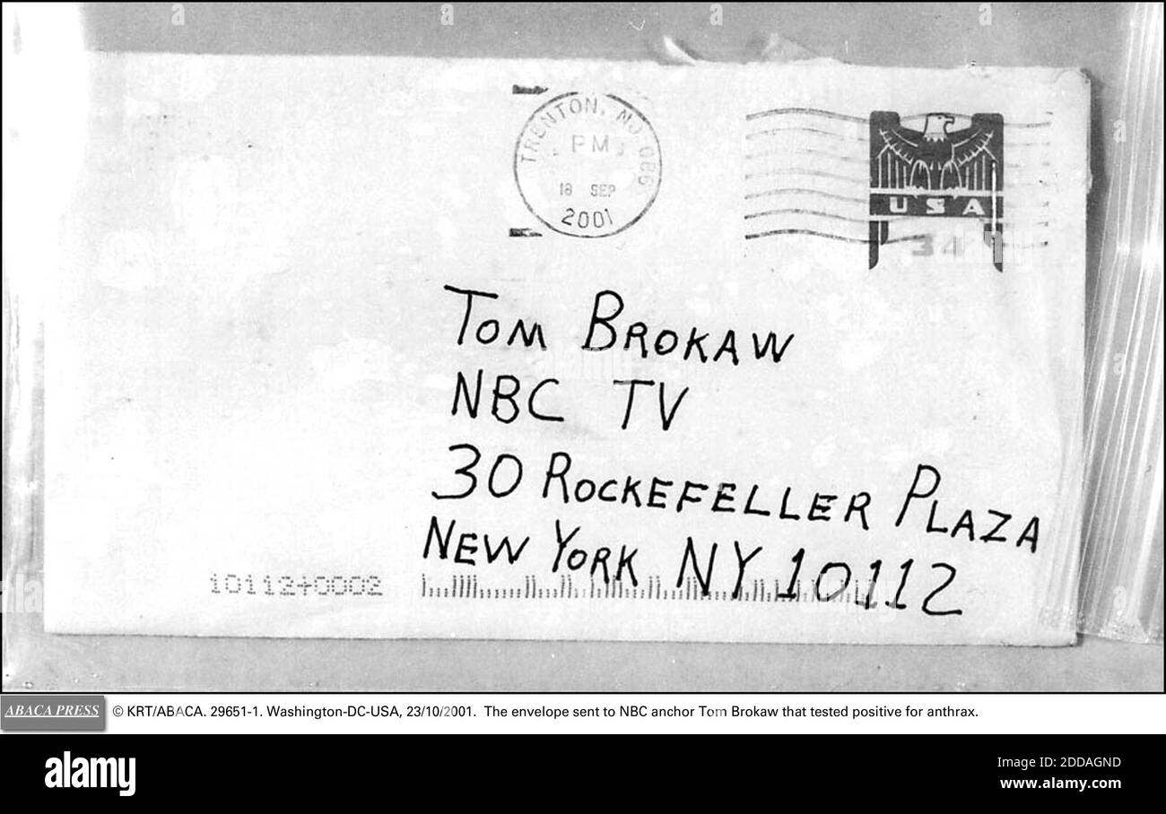 Anthrax envelope Black and White Stock Photos & Images - Alamy