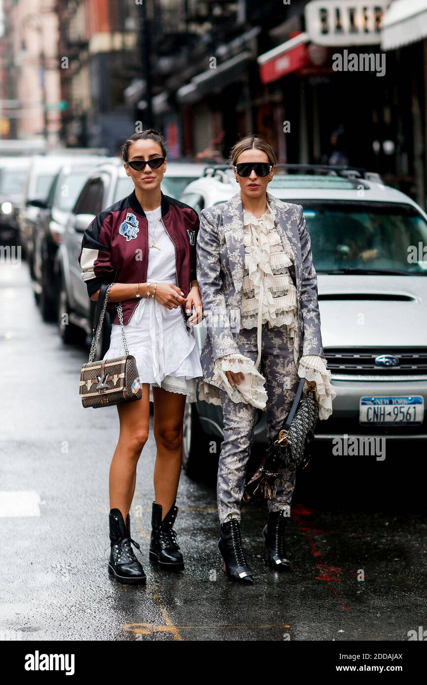 Street style, Tamara Kalinic and Camila Carril arriving at 3.1 Phillip ...
