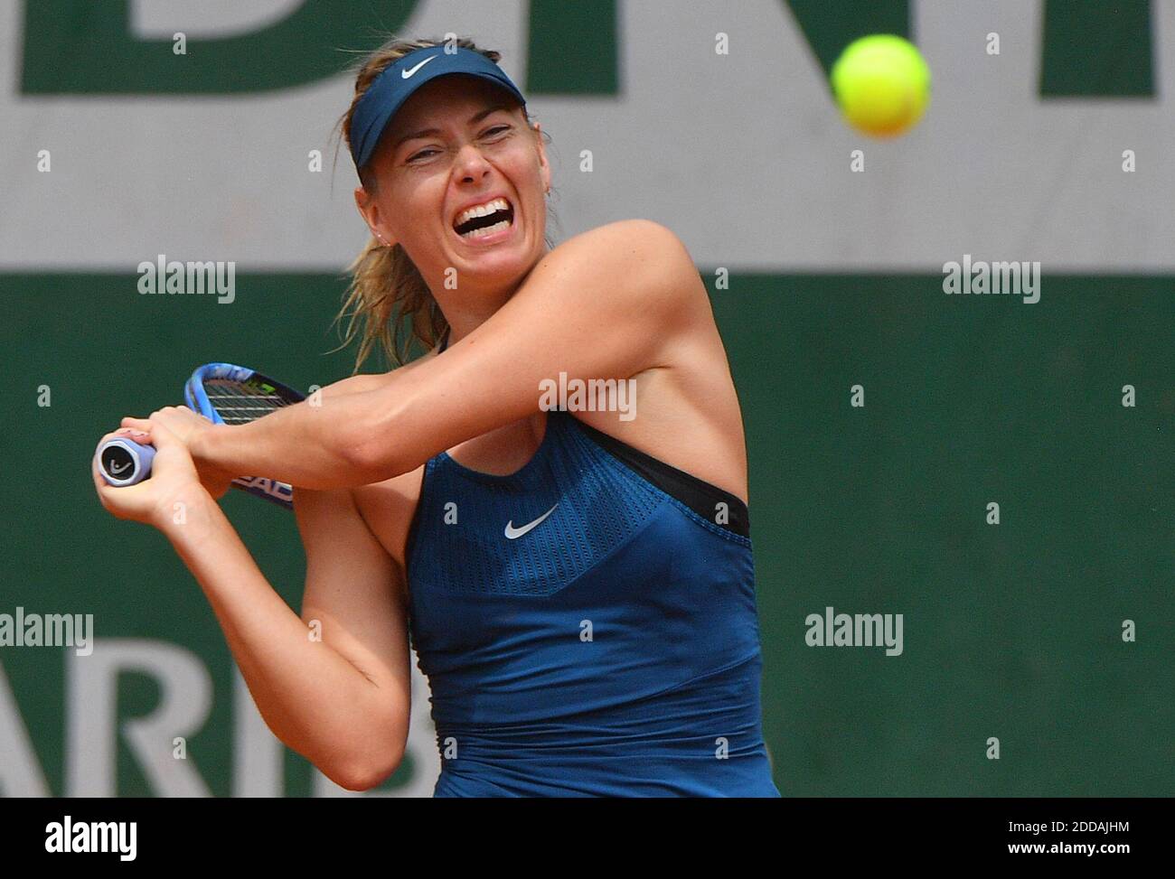 Maria Sharapova attends the tennis match game during the Roland Garros ...