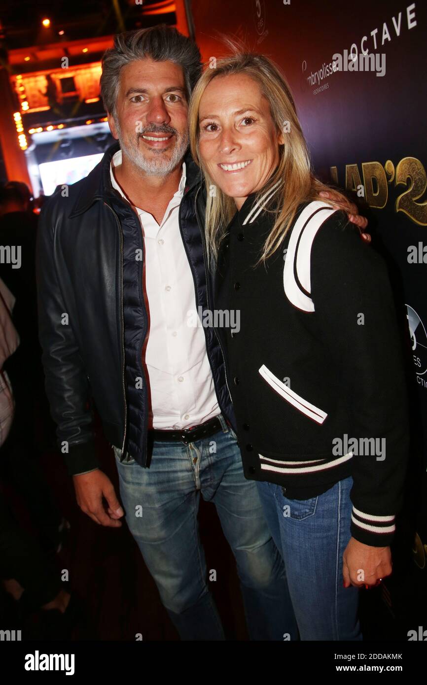 Fabien Provost et sa femme lors de l'After Party du film Alad'2 au Club ...