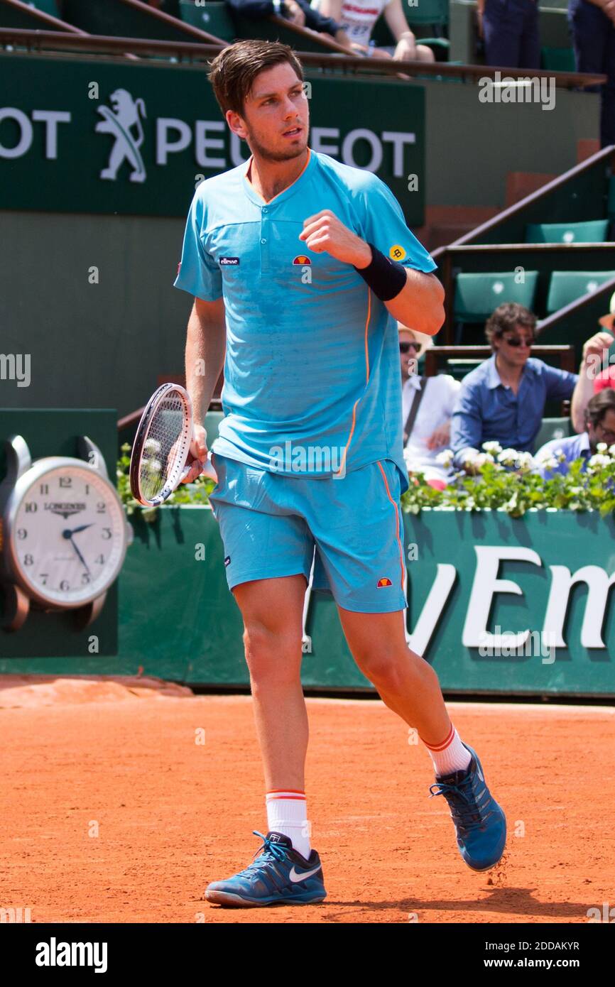 Cameron Norrie in action during French Tennis Open at Roland-Garros ...