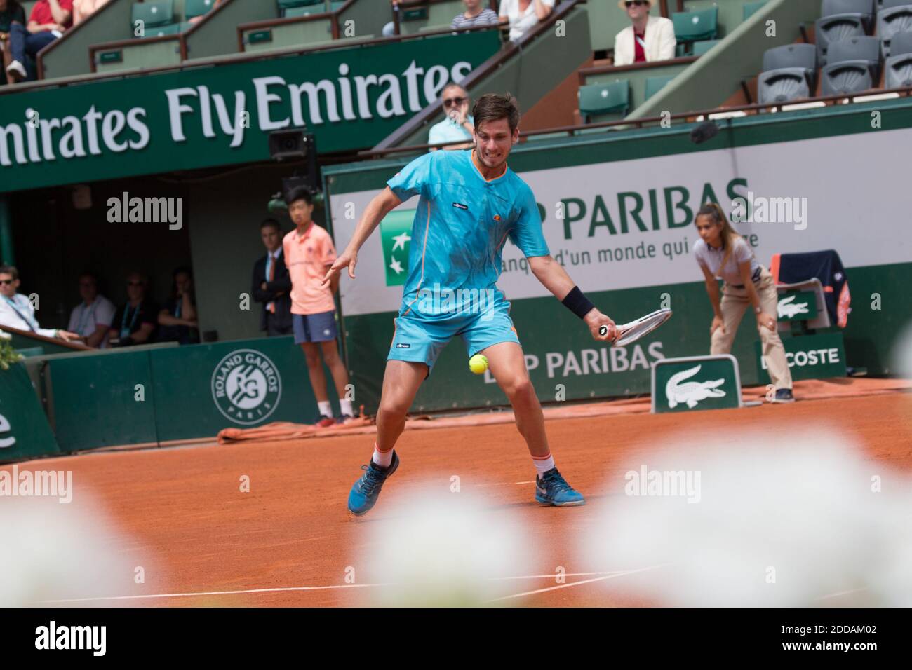 Cameron Norrie in action during French Tennis Open at Roland-Garros ...