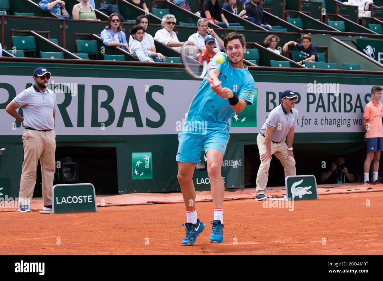 Cameron Norrie in action during French Tennis Open at Roland-Garros ...