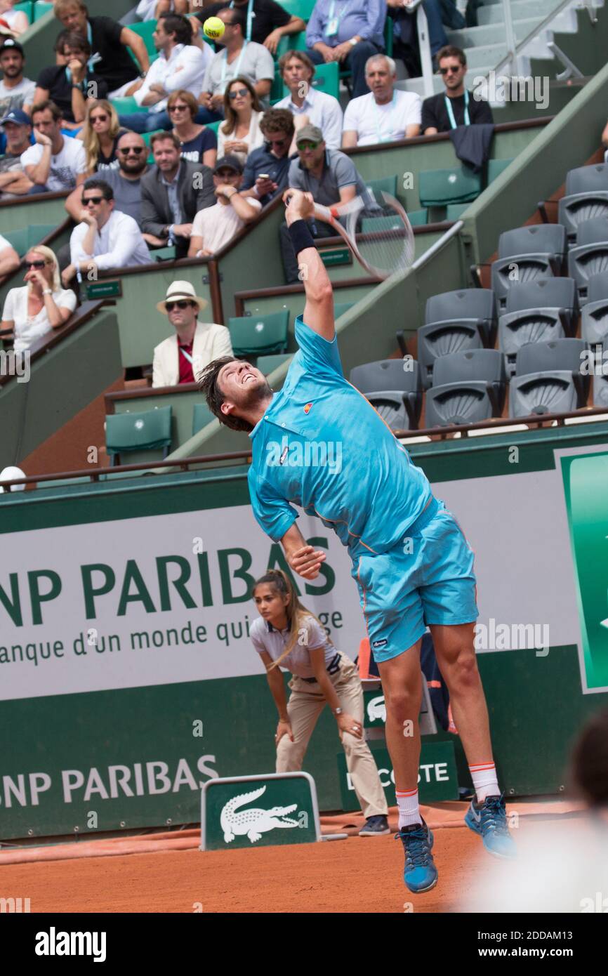 Cameron Norrie in action during French Tennis Open at Roland-Garros ...
