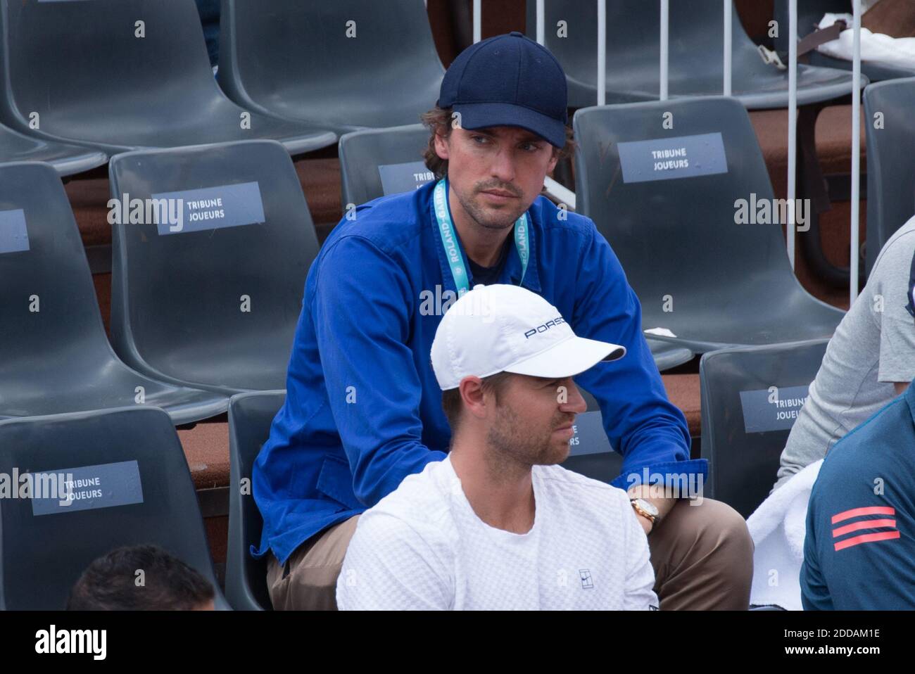 Maria Sharapova's boyfriend Mr Alexander Gilkes in action French Tennis ...