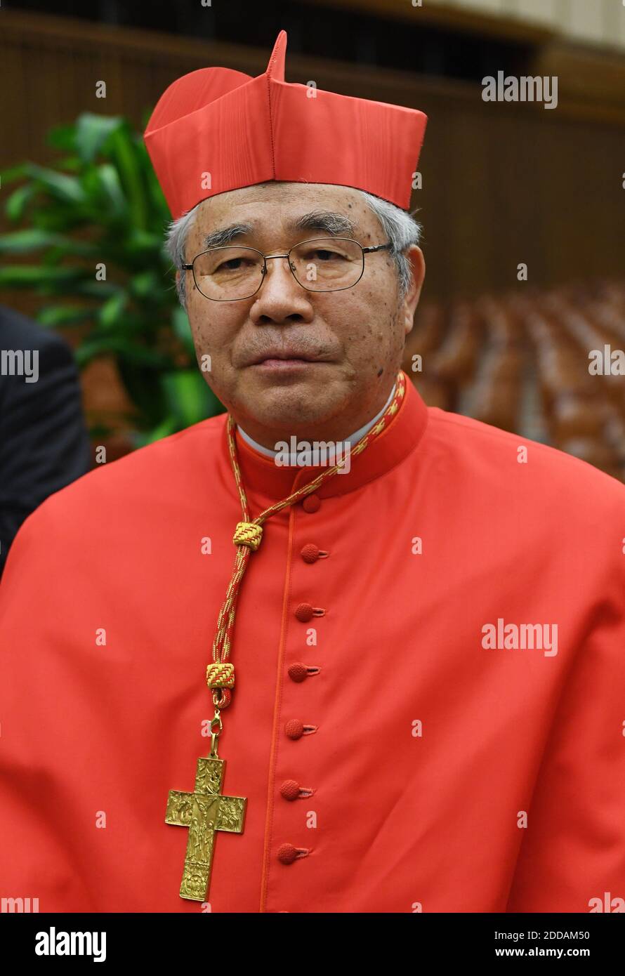 Newly-appointed Cardinal, Thomas Aquino Manyo Maeda (Japon) poses after ...