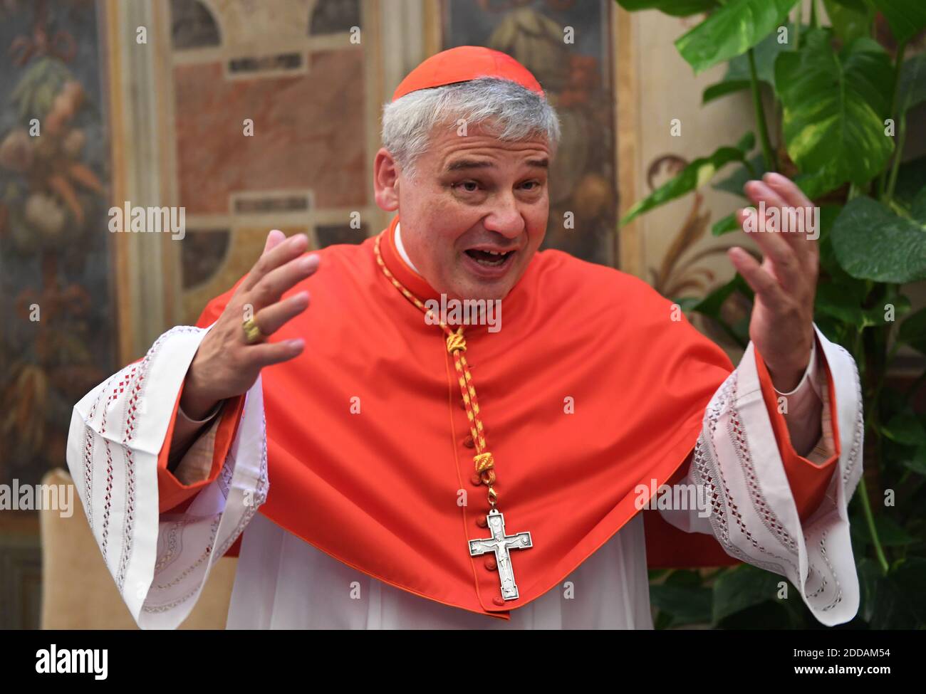 Newly-appointed Cardinal, Konrad Krajewski (Poland) poses after Pope ...