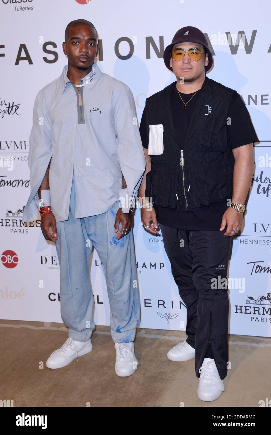 Samuel Ross and guest attending the Andam Fashion Awards 2018 Ceremony ...