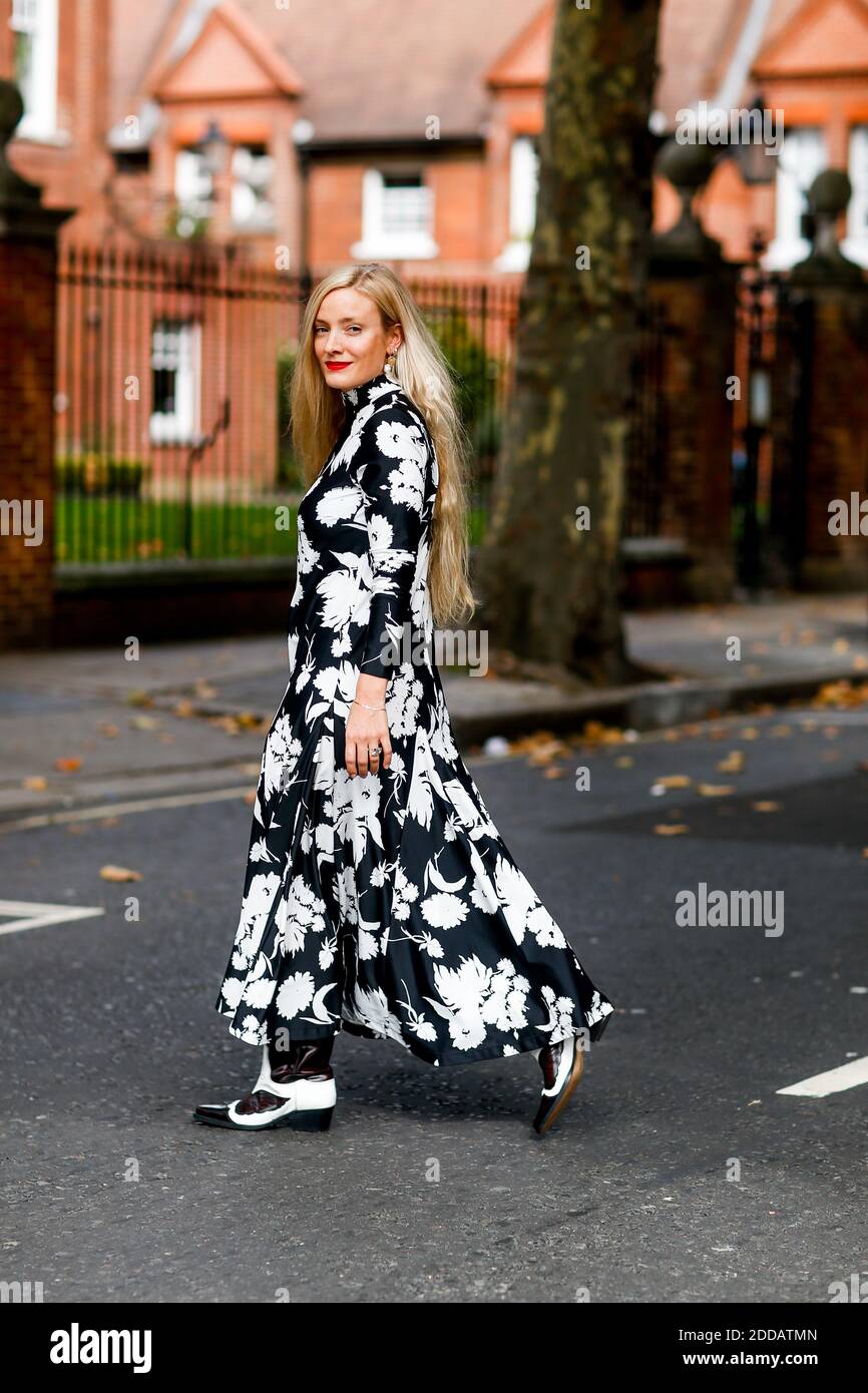 Street style, Kate Foley arriving at Preen spring summer 2019 ready-to ...