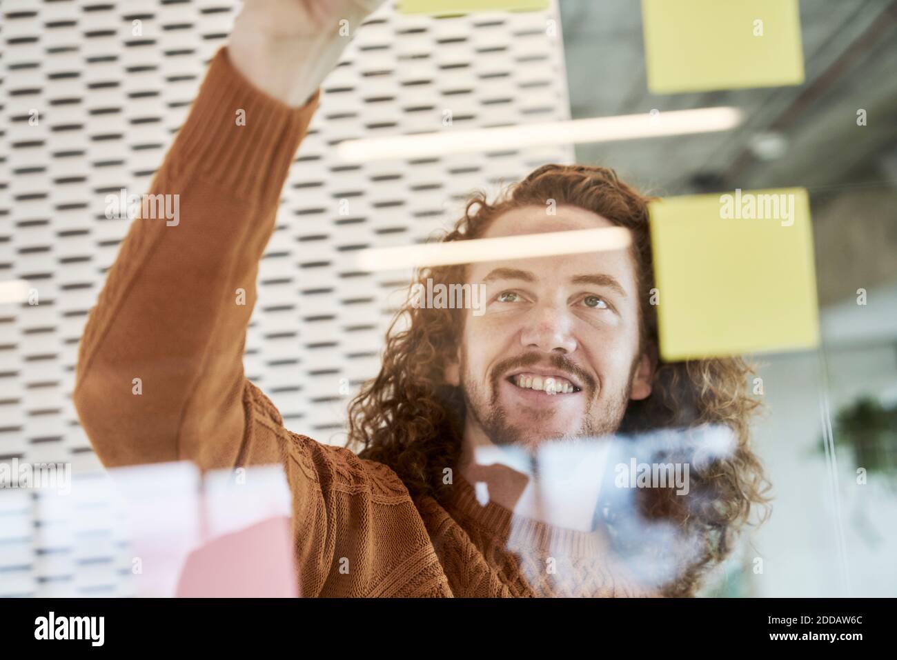 Business man post it notes on hi-res stock photography and images - Alamy