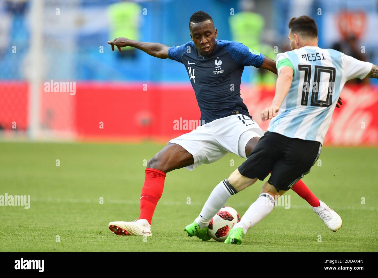 Blaise Matuidi and Lionel Messi during the 2018 FIFA World Cup Russia 1 ...