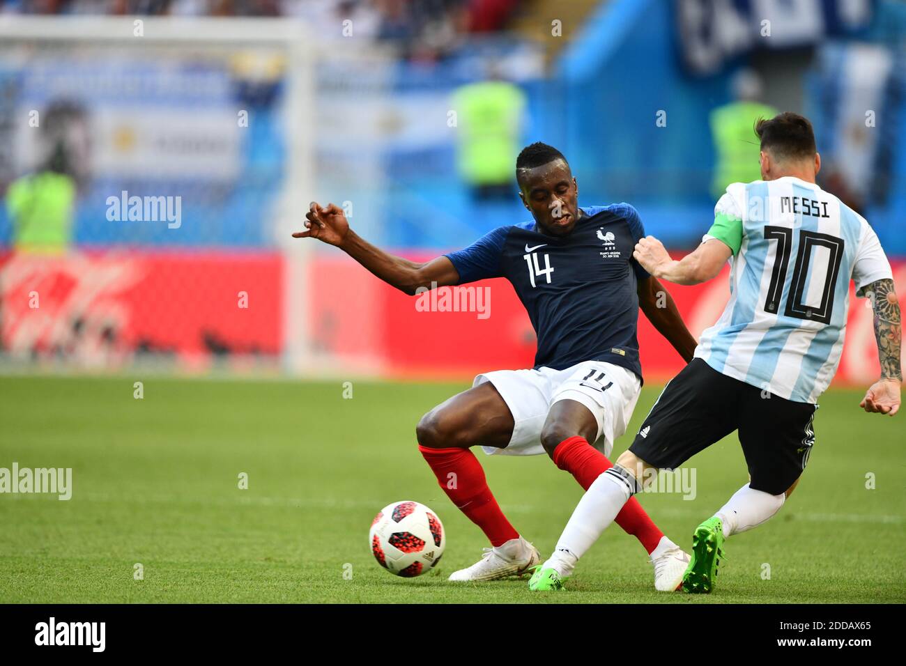 Blaise Matuidi and Lionel Messi during the 2018 FIFA World Cup Russia 1 ...