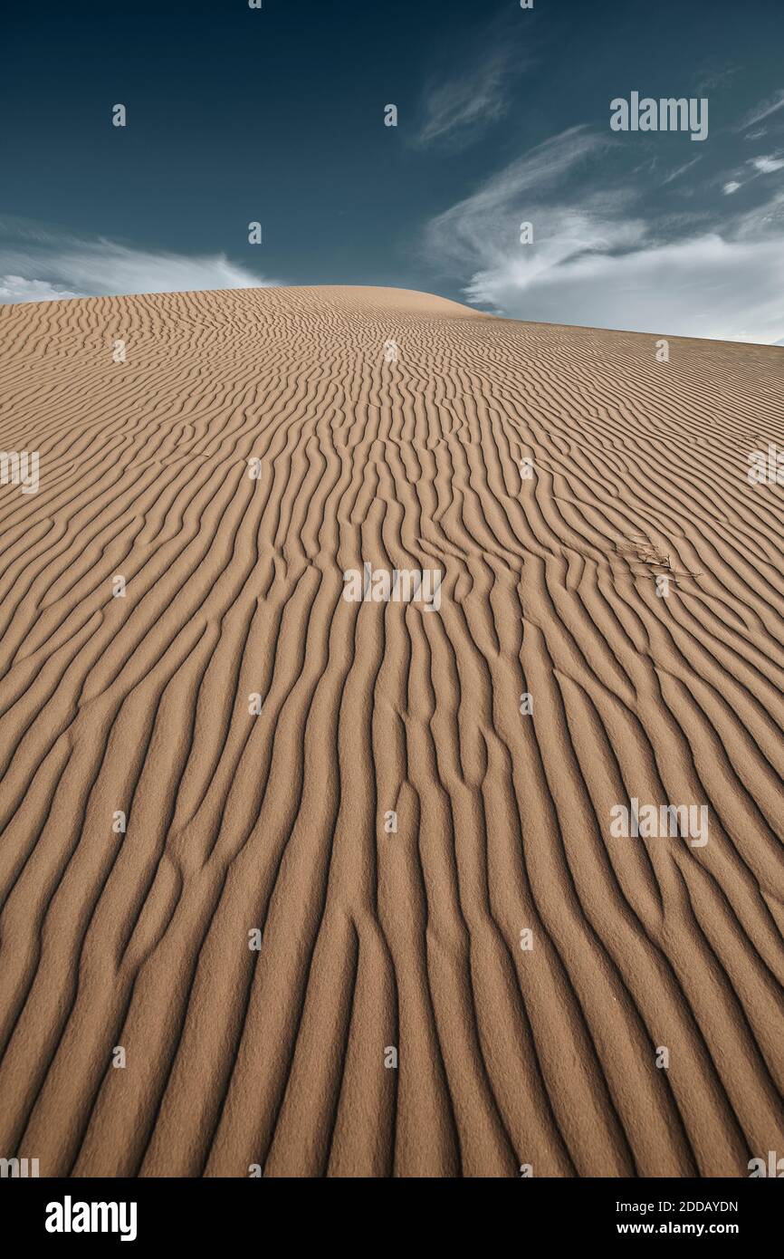 Natural pattern on cadiz dunes at mojave desert hi-res stock ...
