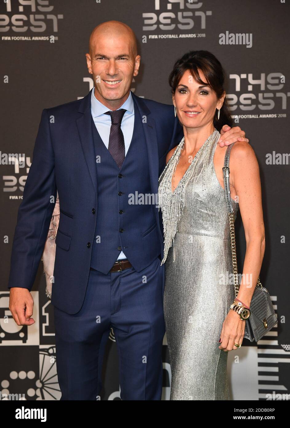 Zinedine Zidane and wife Veronique arrive to the Best FIFA Football Awards 2018 at the Royal ...