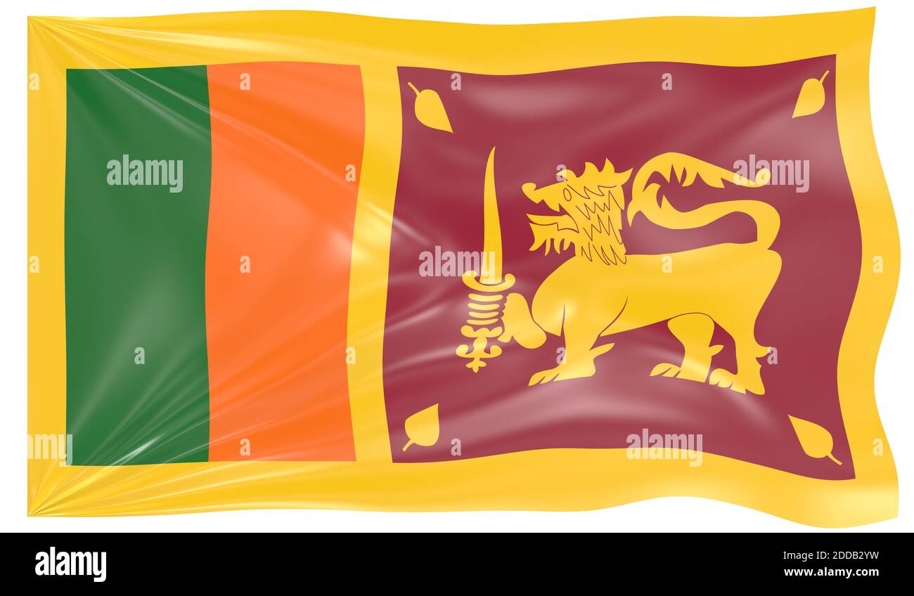 3d render of a Waving Flag of Sri Lanka Stock Photo - Alamy