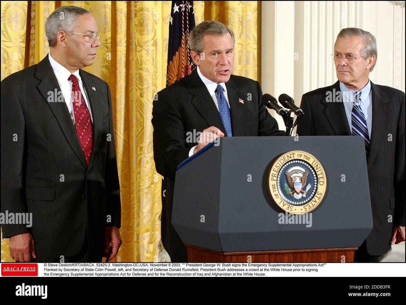 Rumsfeld and powell hi-res stock photography and images - Alamy