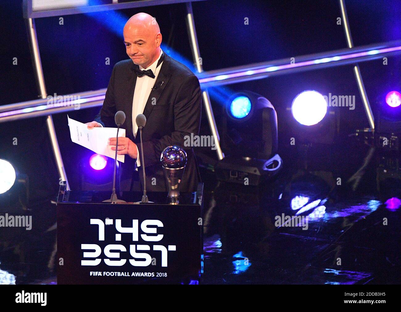 FIFA President, Gianni Infantino during the Best FIFA 2018 Awards Show ...