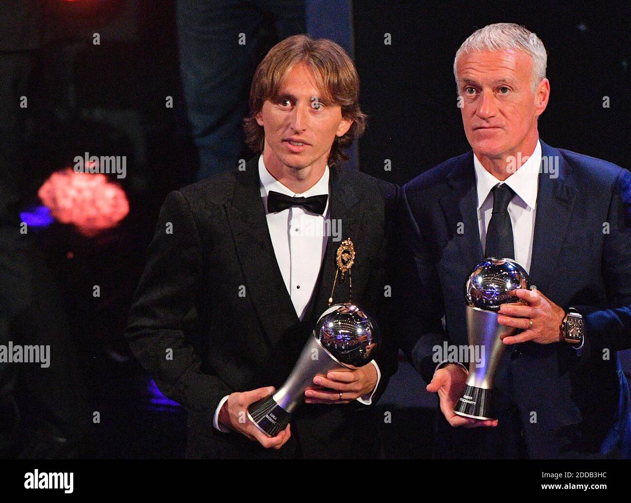 Luka Modric of Real Madrid, Didier Deschamps, Manager of France during ...