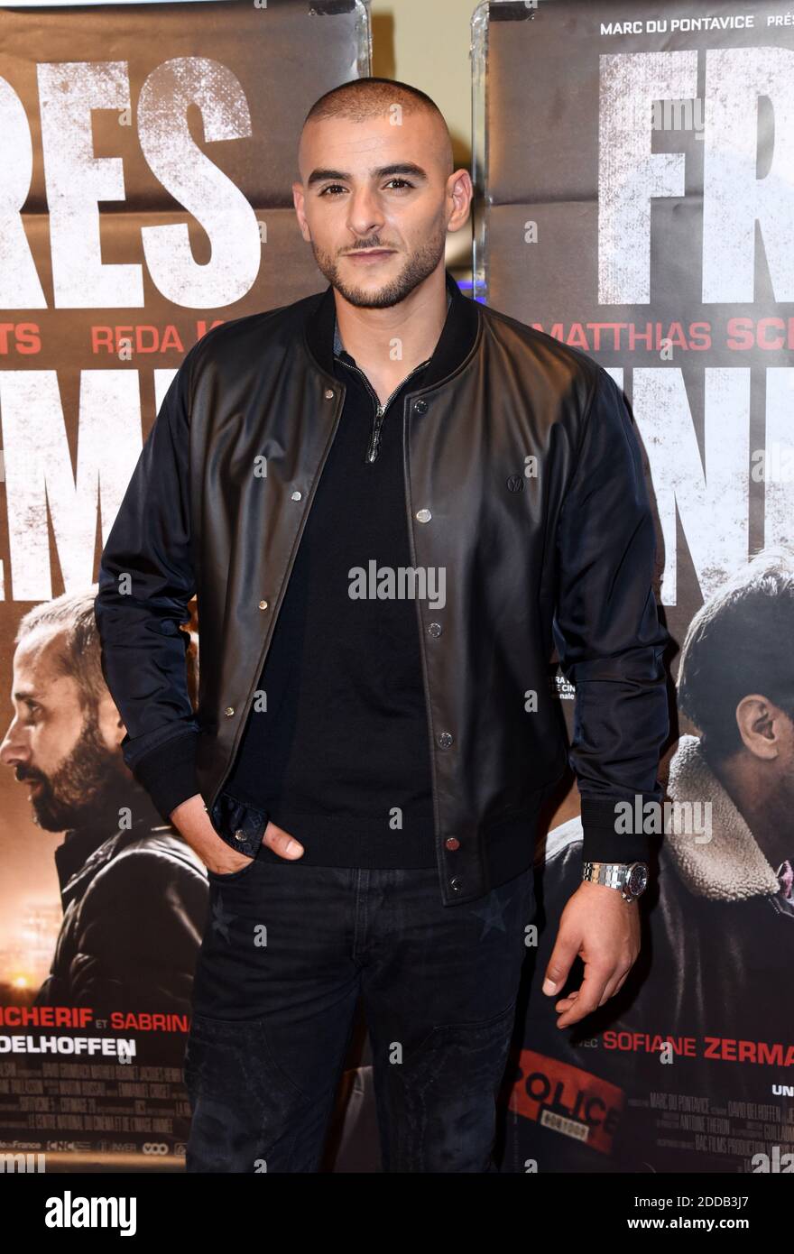 Actor Sofiane Zermani attends Freres Ennemis premiere at UGC Les Halles ...