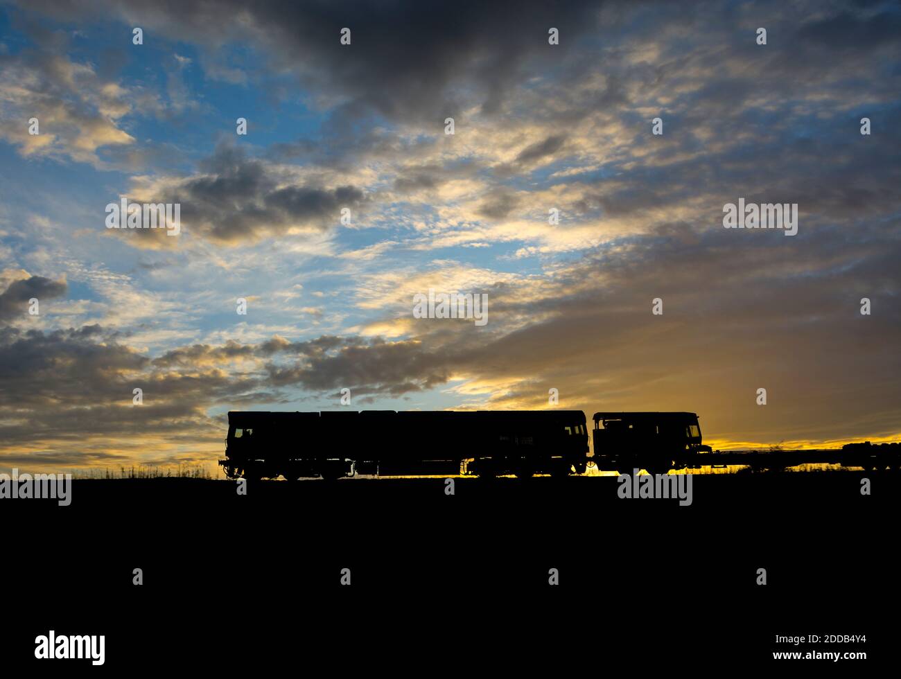GBRf class 66 diesel locomotive No. 66713 pulling an engineering train ...