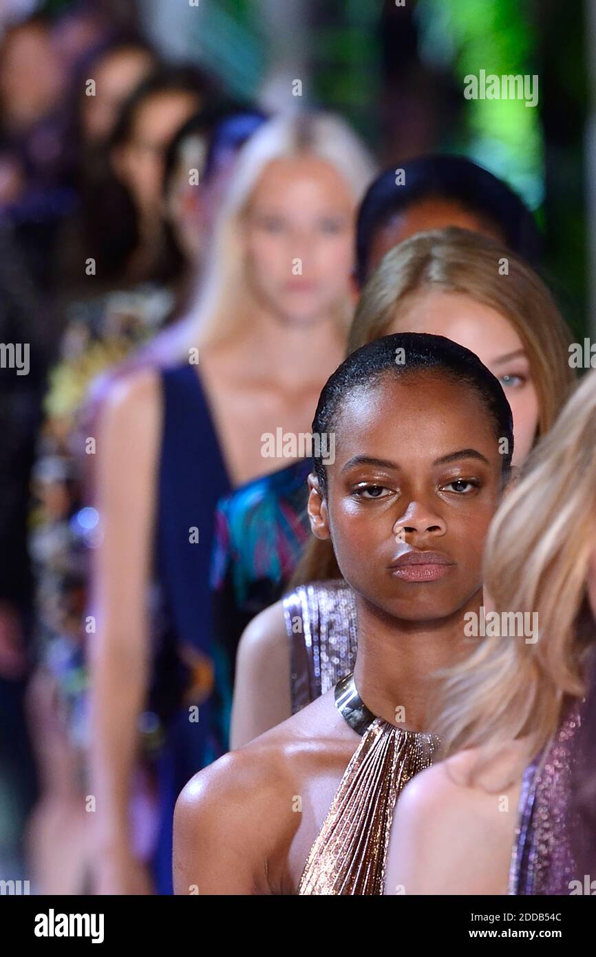Models walk the runway during the Azzaro Haute Couture Paris Fashion ...
