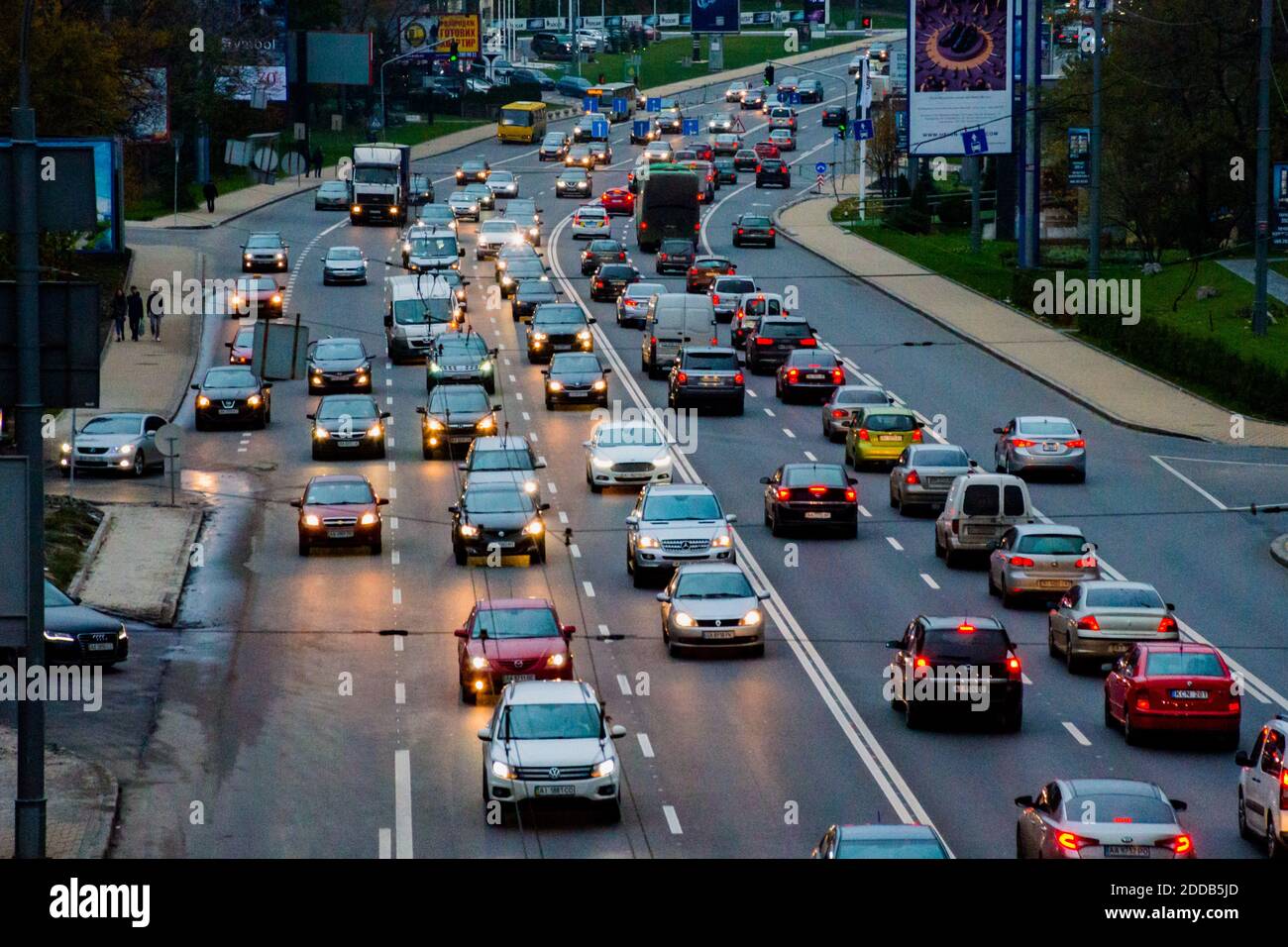 Vehicle traffic Kiev Ukraine Stock Photo - Alamy