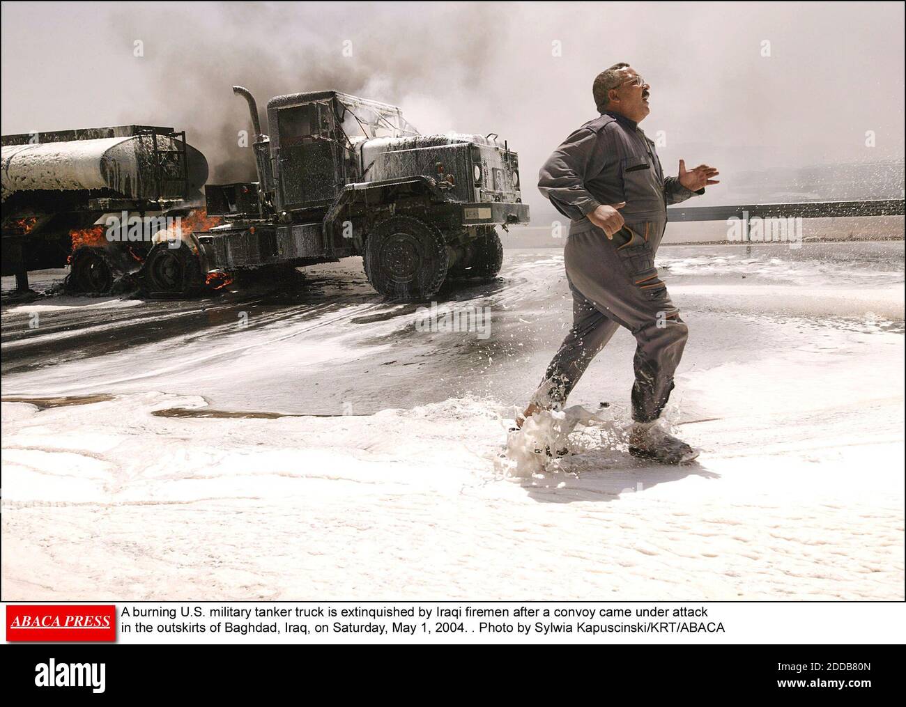 NO FILM, NO VIDEO, NO TV, NO DOCUMENTARY - A burning U.S. military ...