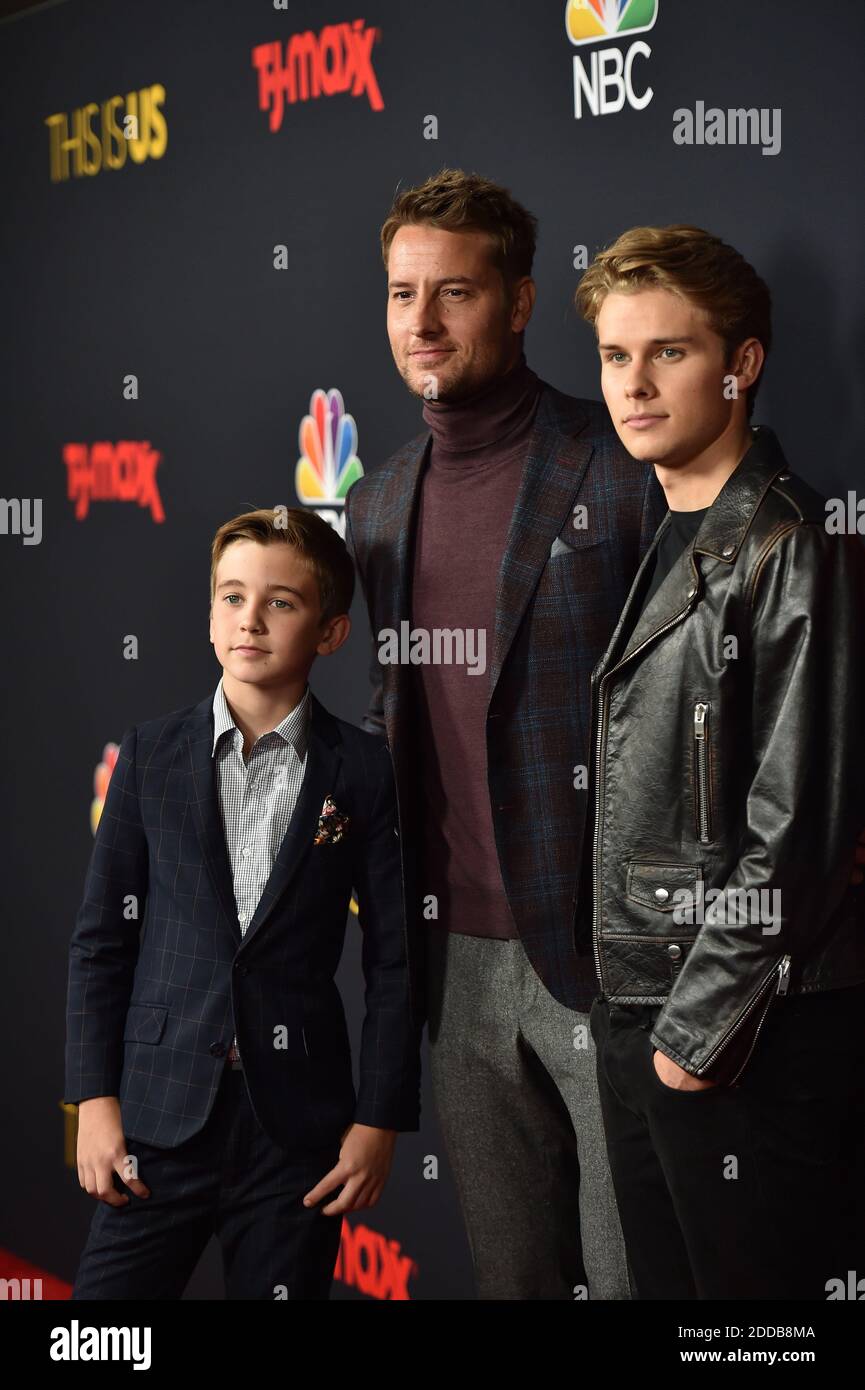 Justin Hartley, Parker Bates, Logan Shroyer attend the Premiere of NBC ...