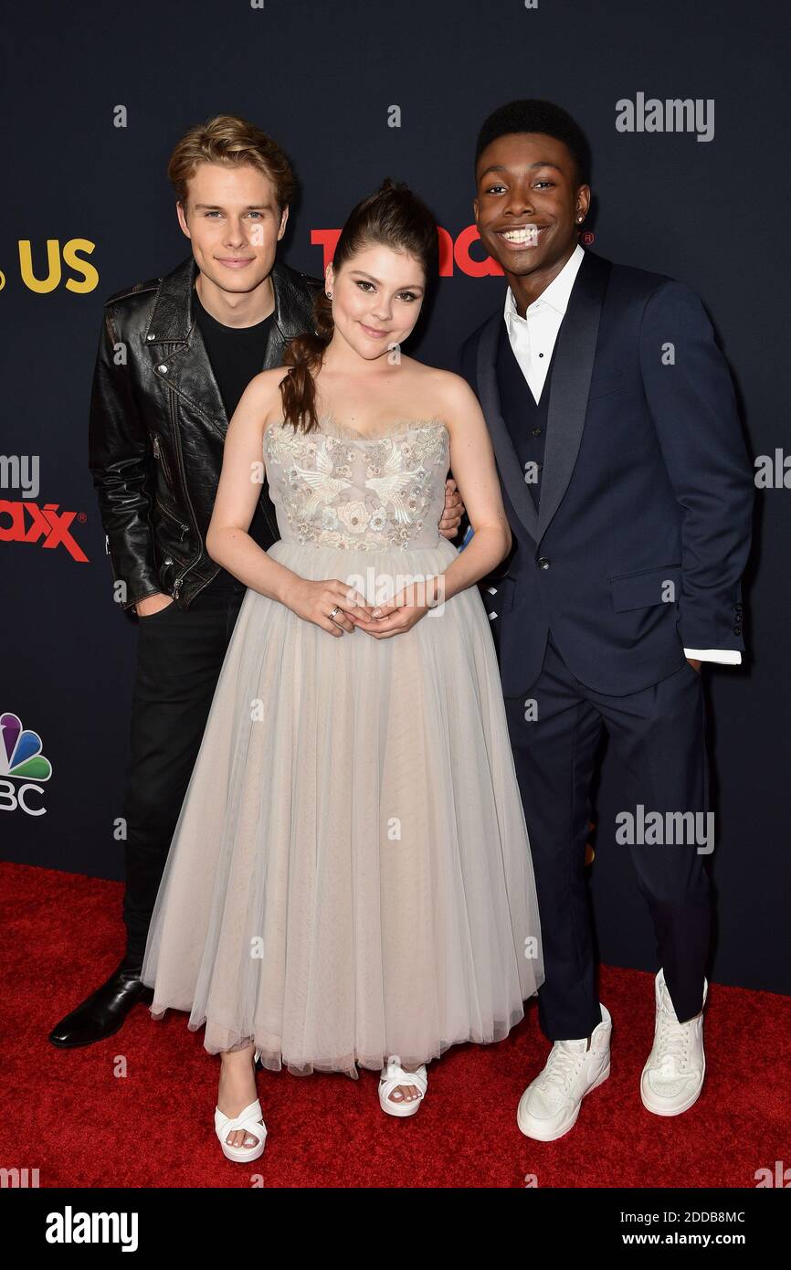 Hannah Zeile, Logan Shroyer, Niles Fitch attend the Premiere of NBC's 'This Is Us' Season 3 at ...