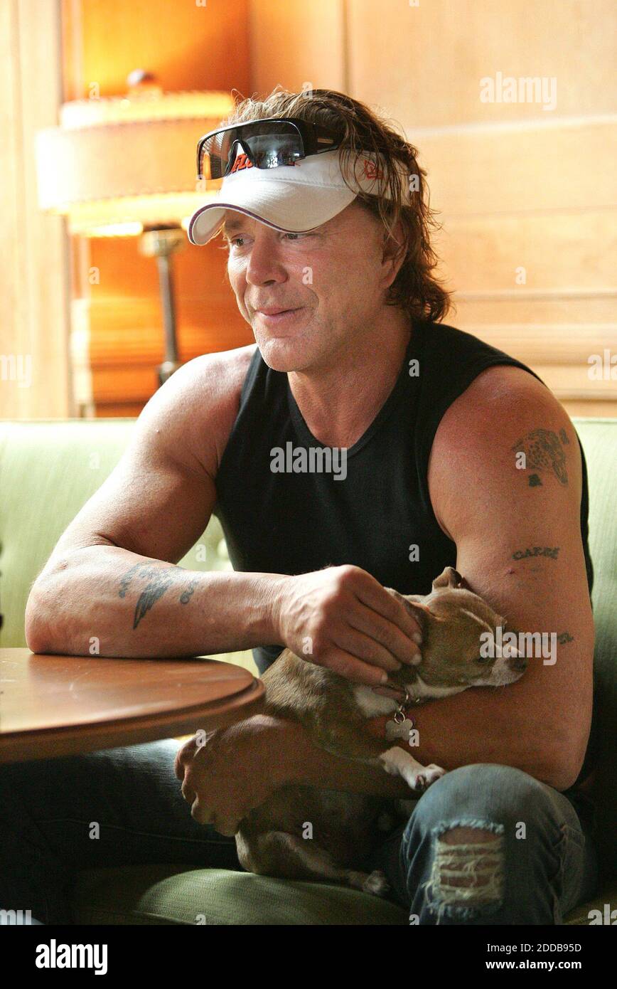 NO FILM, NO VIDEO, NO TV, NO DOCUMENTARY - Actor Mickey Rourke in Miami ...