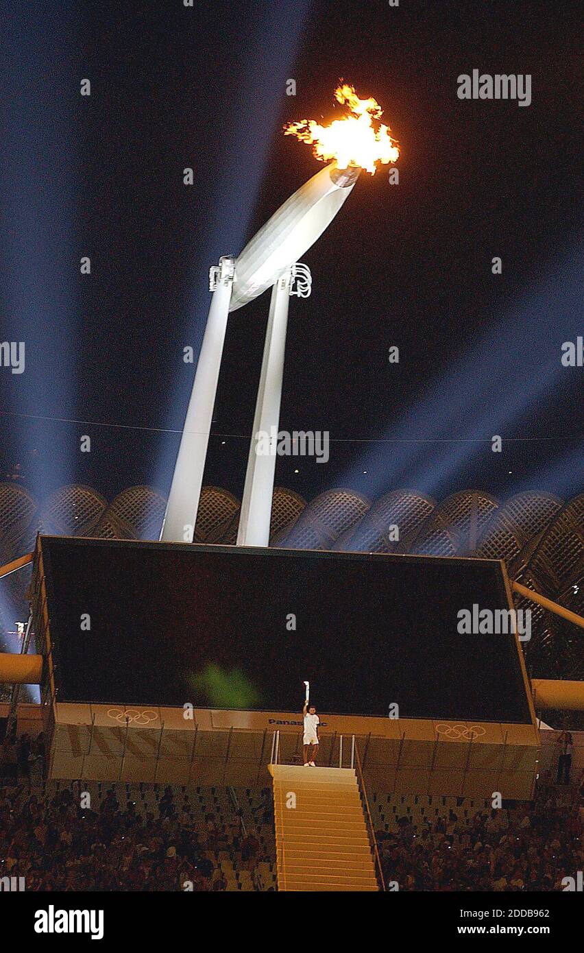 Olympic flame 2004 hi-res stock photography and images - Alamy