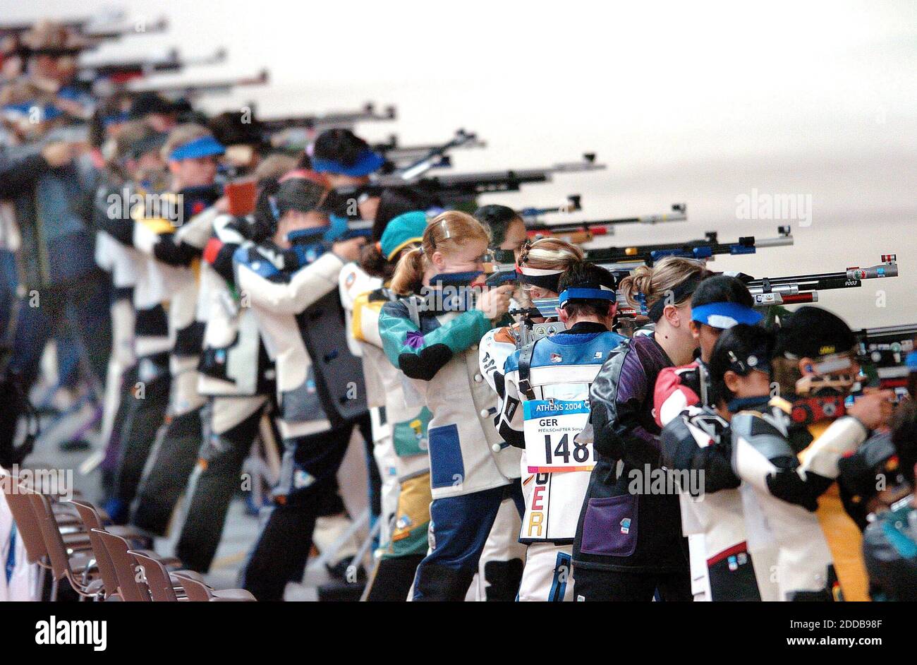 NO FILM, NO VIDEO, NO TV, NO DOCUMENTARY - Participants take aim in the ...