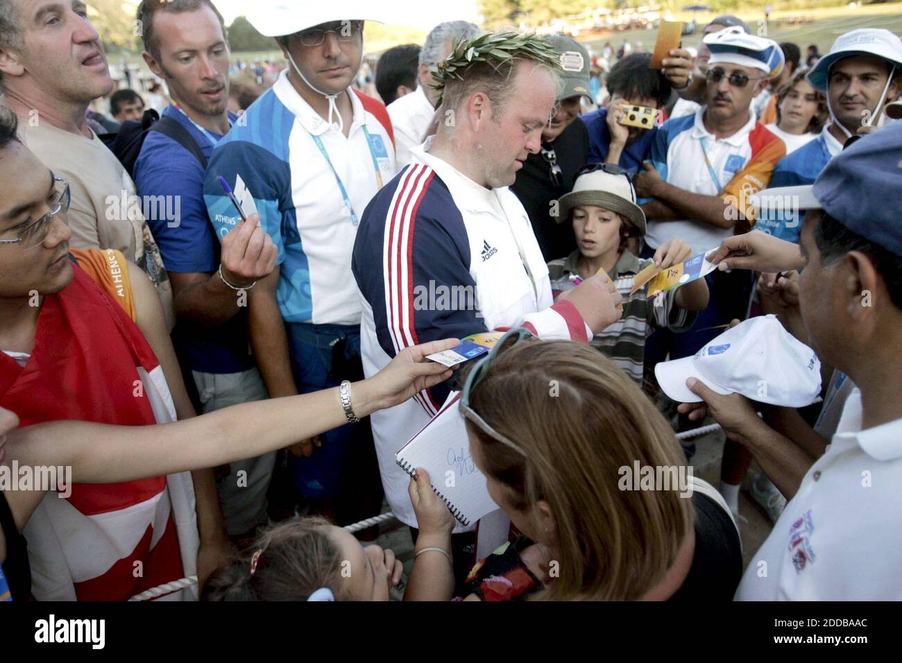 NO FILM, NO VIDEO, NO TV, NO DOCUMENTARY - USA's Adam Nelson signs ...