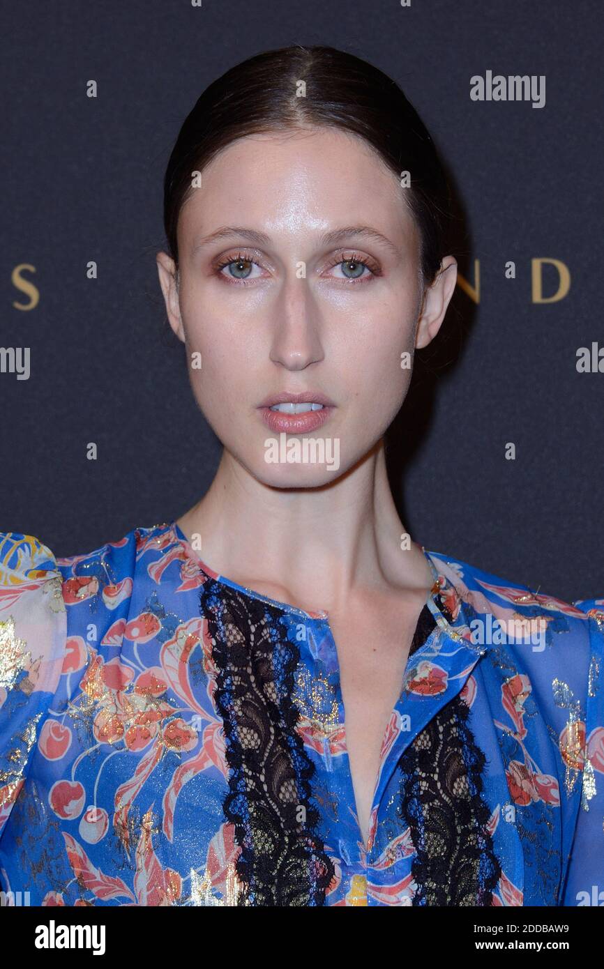 Anna Cleveland attending the Dundas D5 Haute Couture Paris Fashion Week ...