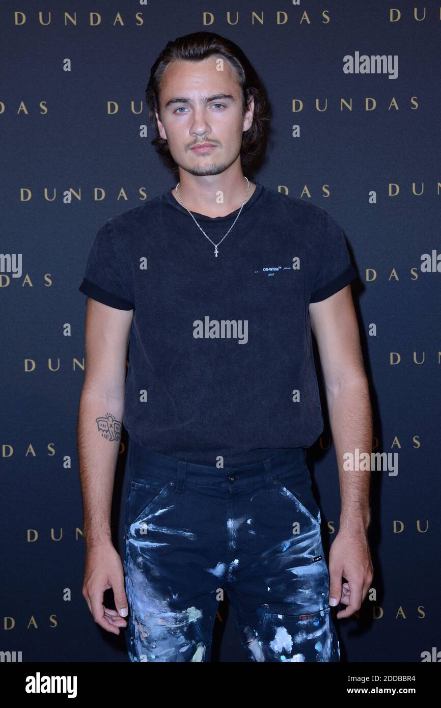 Brandon Lee attending the Dundas D5 Haute Couture Paris Fashion Week ...