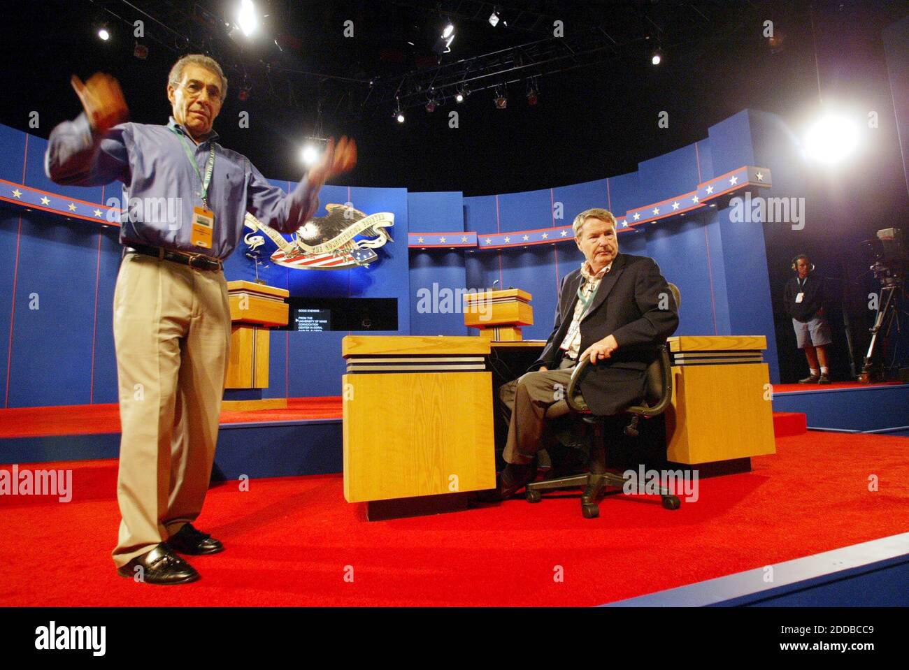 NO FILM, NO VIDEO, NO TV, NO DOCUMENTARY - Lester M. Crystal, left ...