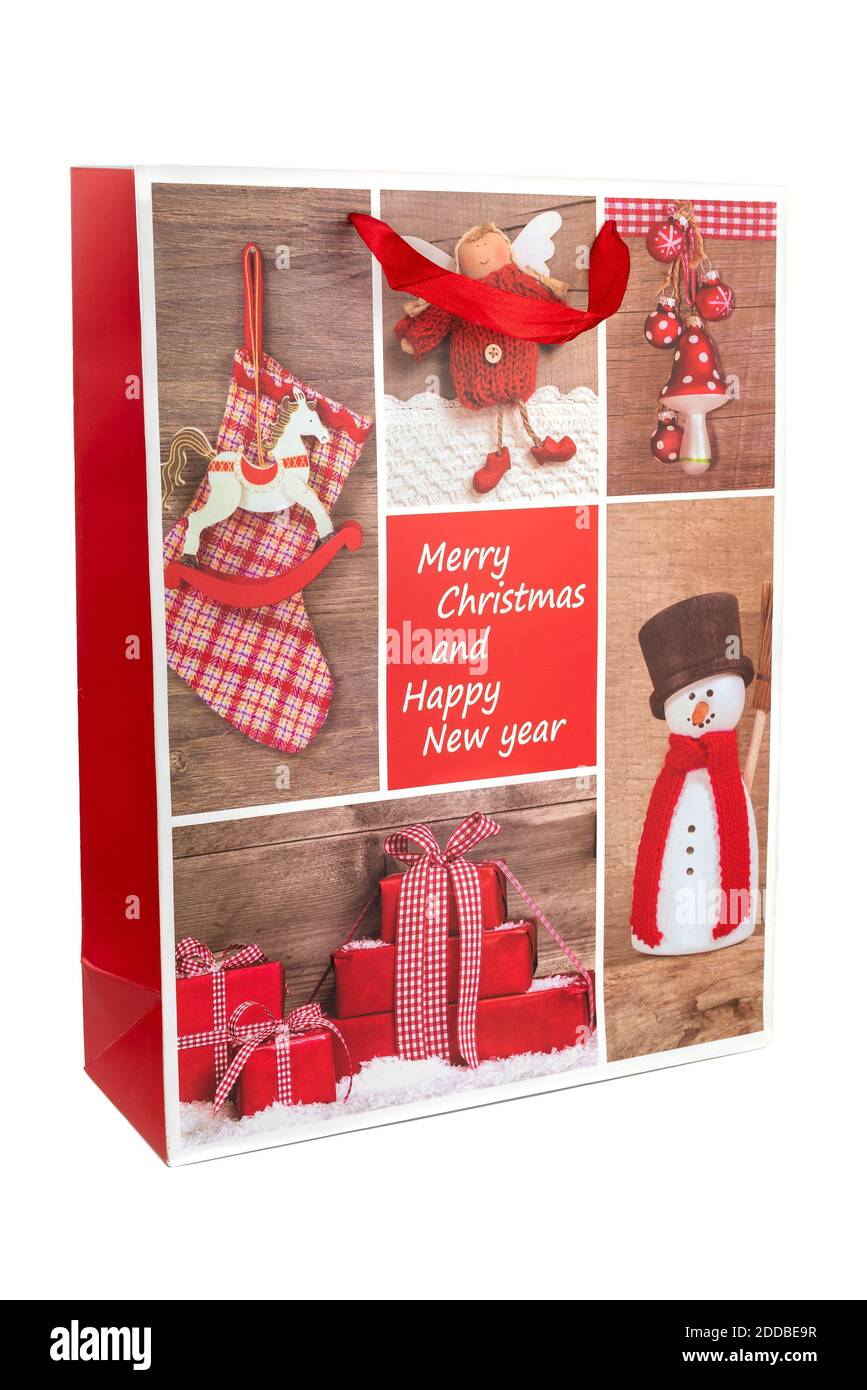 Gift bag box decorated Cut Out Stock Images & Pictures - Alamy