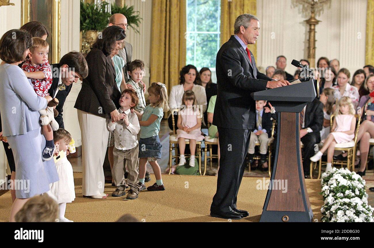 NO FILM, NO VIDEO, NO TV, NO DOCUMENTARY - US President George W. Bush ...