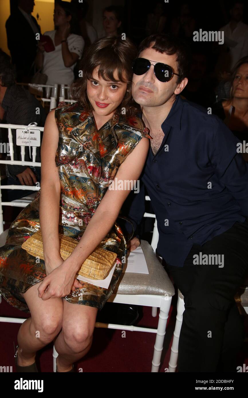 Mathilde Warnier et Nicolas Maury attending the Alexis Mabille Haute ...