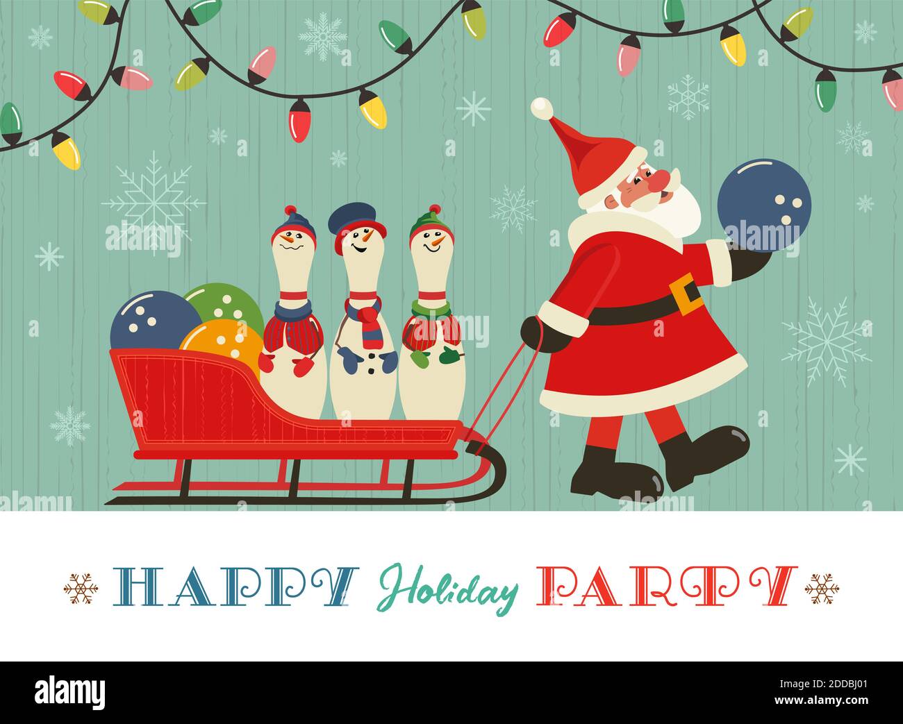 Vector flat cartoon bowling Stock Vector Images - Alamy