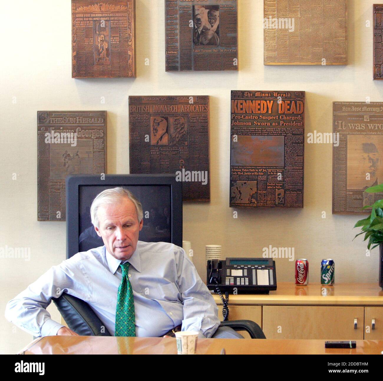NO FILM, NO VIDEO, NO TV, NO DOCUMENTARY - Tony Ridder sits in a ...