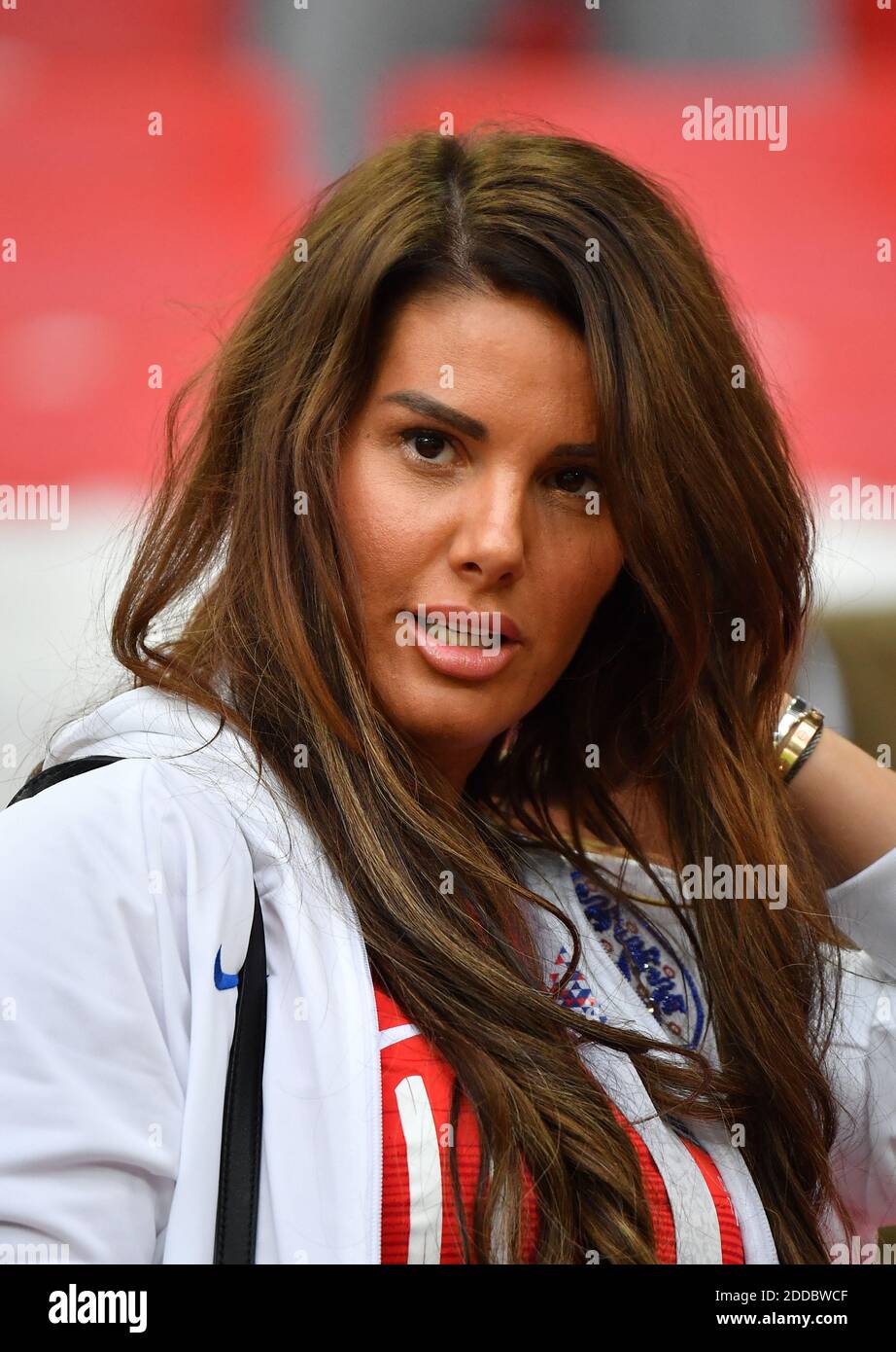 Rebekah Vardy Attending The 1 8 Final Game Between Colombia And England