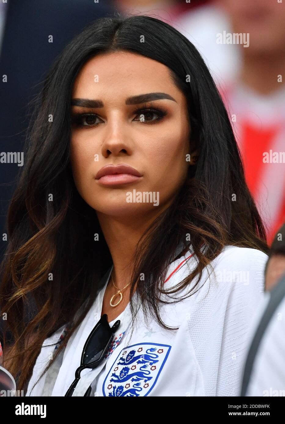 Ruby Mae attending the 1/8 Final Game between Colombia and England at ...