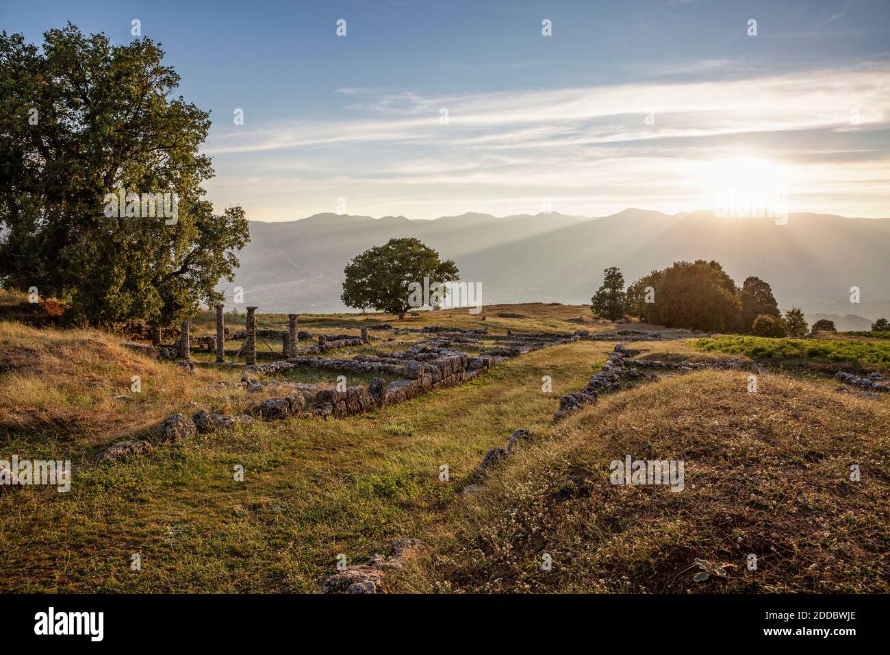 Albania, Gjirokaster County, Ruins of ancient Greek city of Antigonia ...