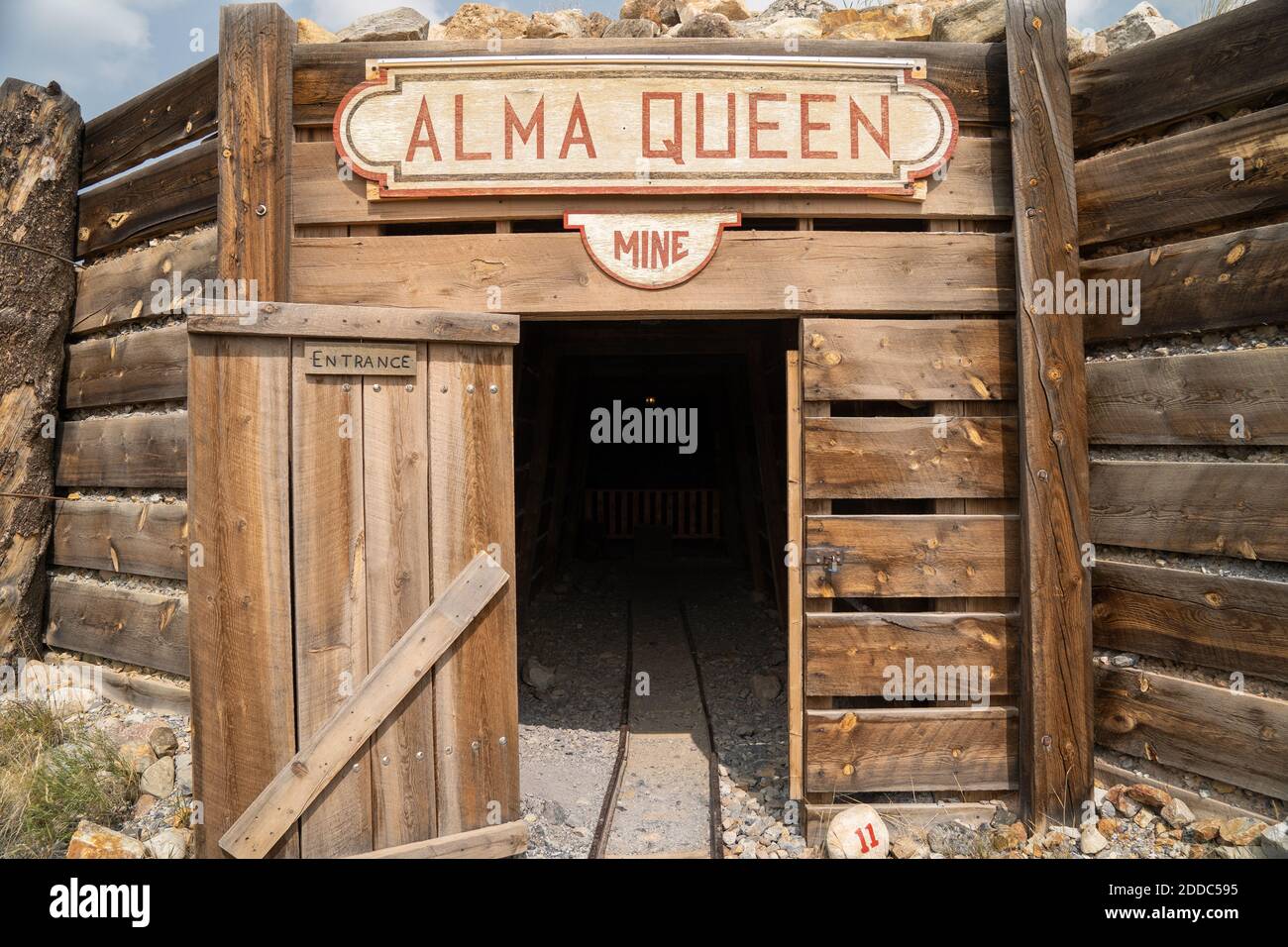 South Park, Colorado - September 16, 2020: Entrance to the Alma Queen ...