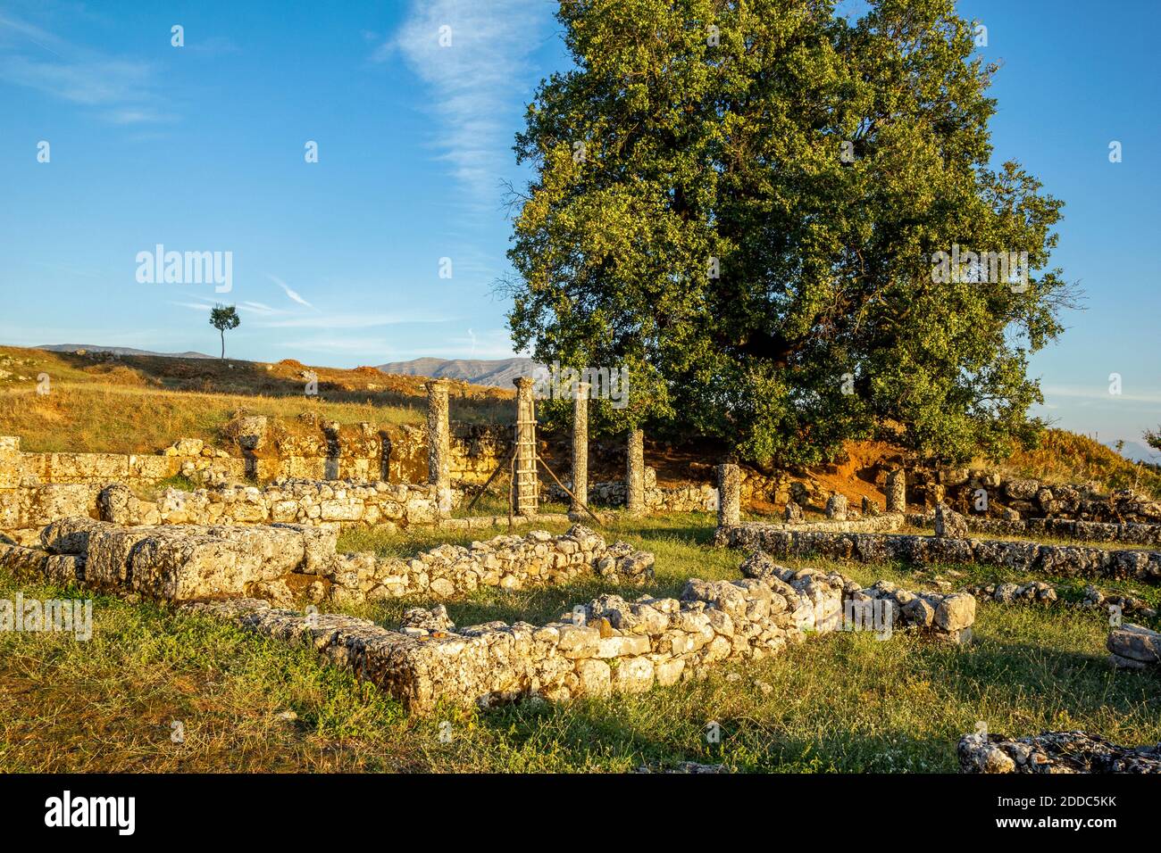 Albania, Gjirokaster County, Ruins of ancient Greek city of Antigonia ...