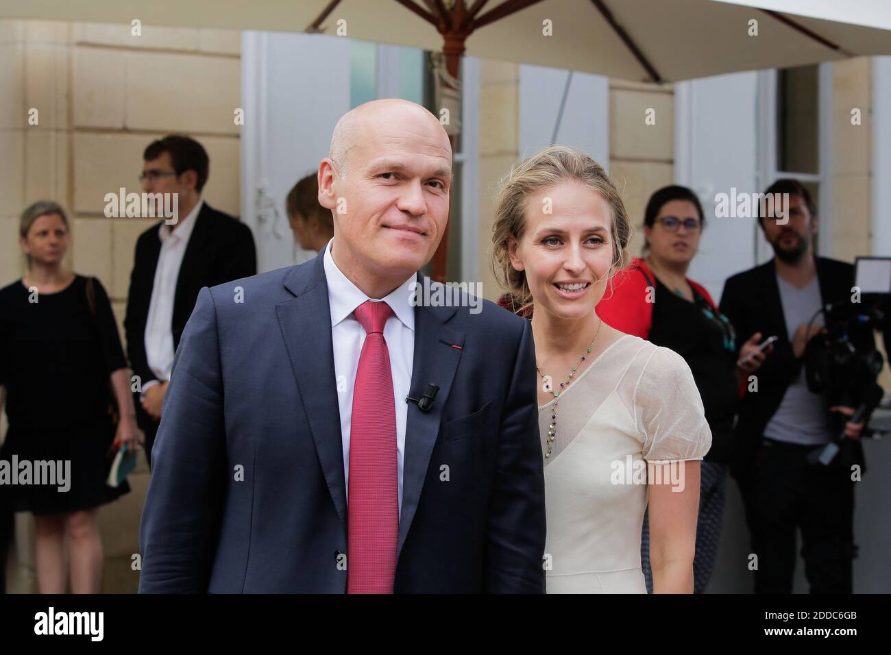 Owner Andrey Filatov and his wife Elena Filatov pose for pictures ...