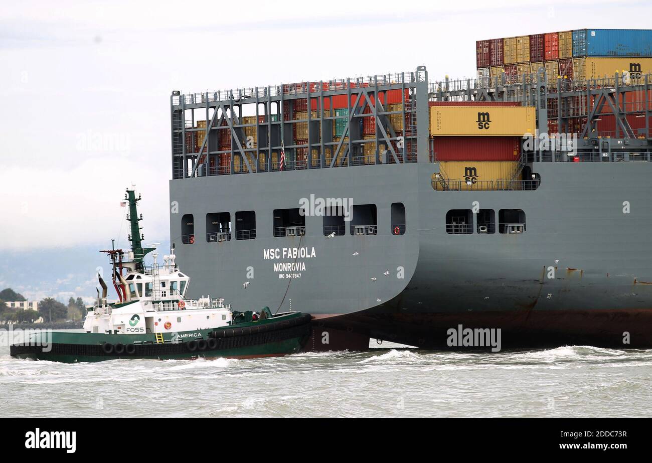 NO FILM, NO VIDEO, NO TV, NO DOCUMENTARY - The MSC Fabiola is guided by ...