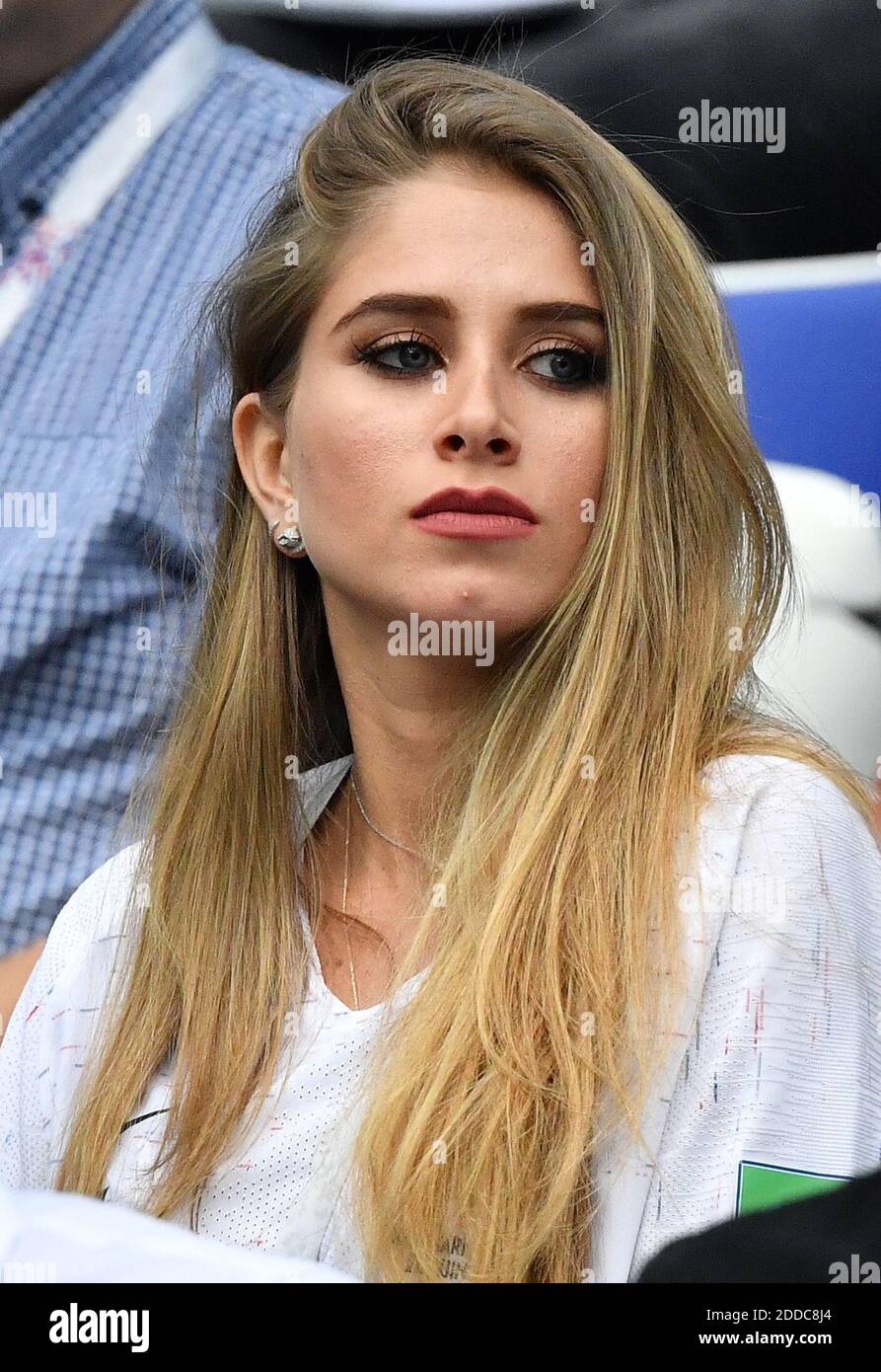 Paul Pogba 's girlfriend Maria Salaues during the FIFA World Cup 2018 ...