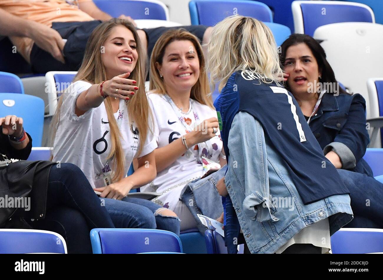 Paul Pogba 's girlfriend Maria Salaues during the FIFA World Cup 2018 ...